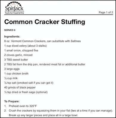 Common Cracker Stuffing | SpitJack
